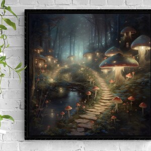 Enchanted Forest Printable Wall Art. Magical Cottagecore Art Fairycore ...
