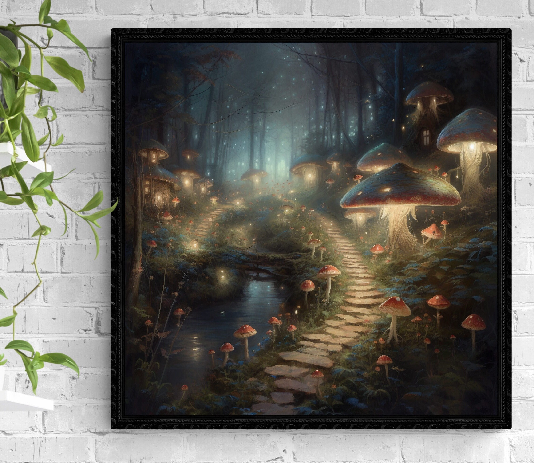 Enchanted Forest Printable Wall Art. Magical Cottagecore Art Fairycore ...