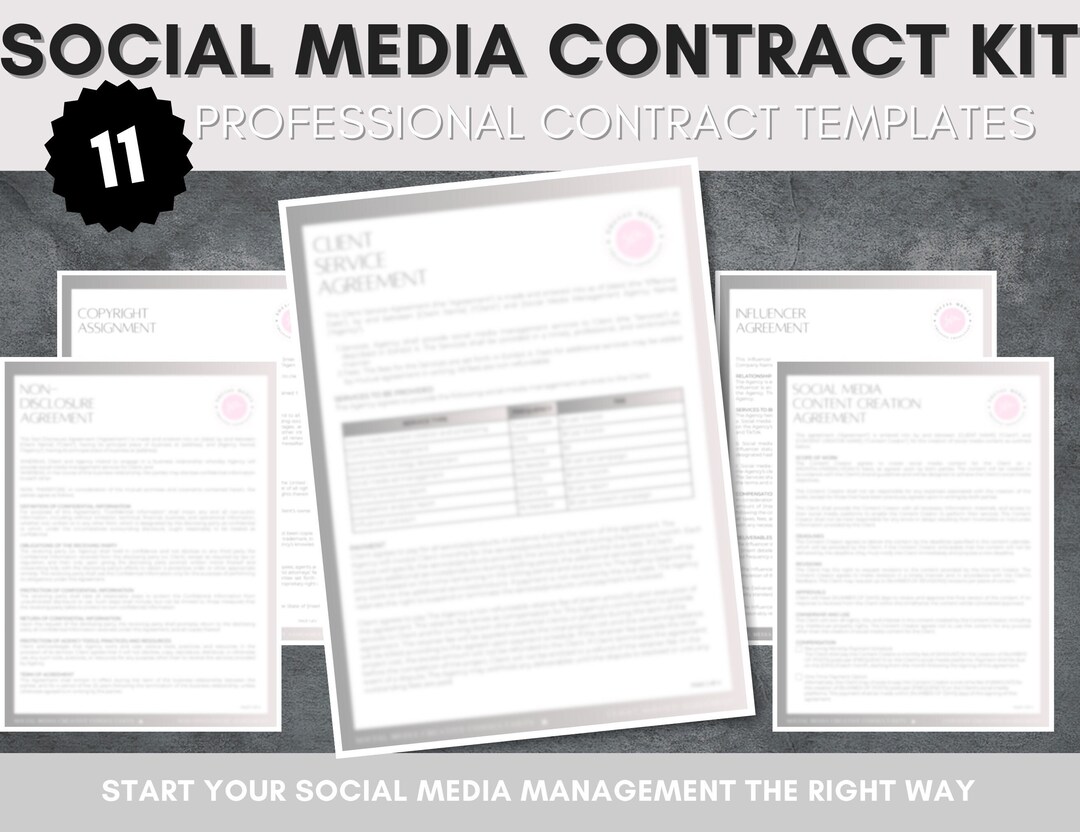 Social Media Contract Kit for Freelancers and Agencies | Social Media ...