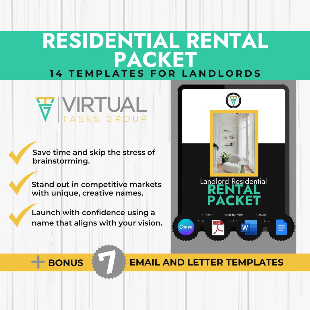 Property Management Digital Bundle | Residential Rental Packet for ...