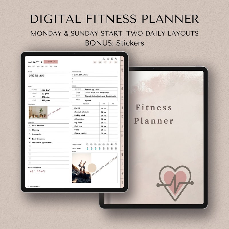 Fitness Planner - Etsy