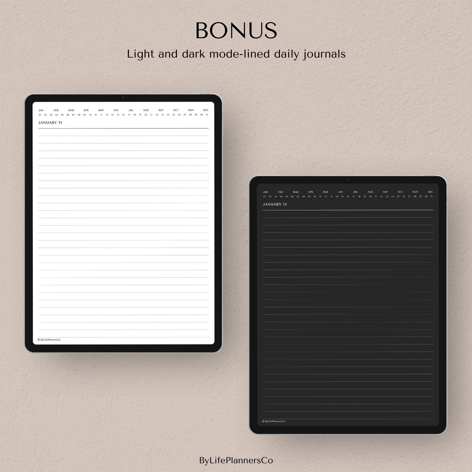 Daily Digital Planner, Goodnotes Daily Journal, Daily Notebook for iPad ...