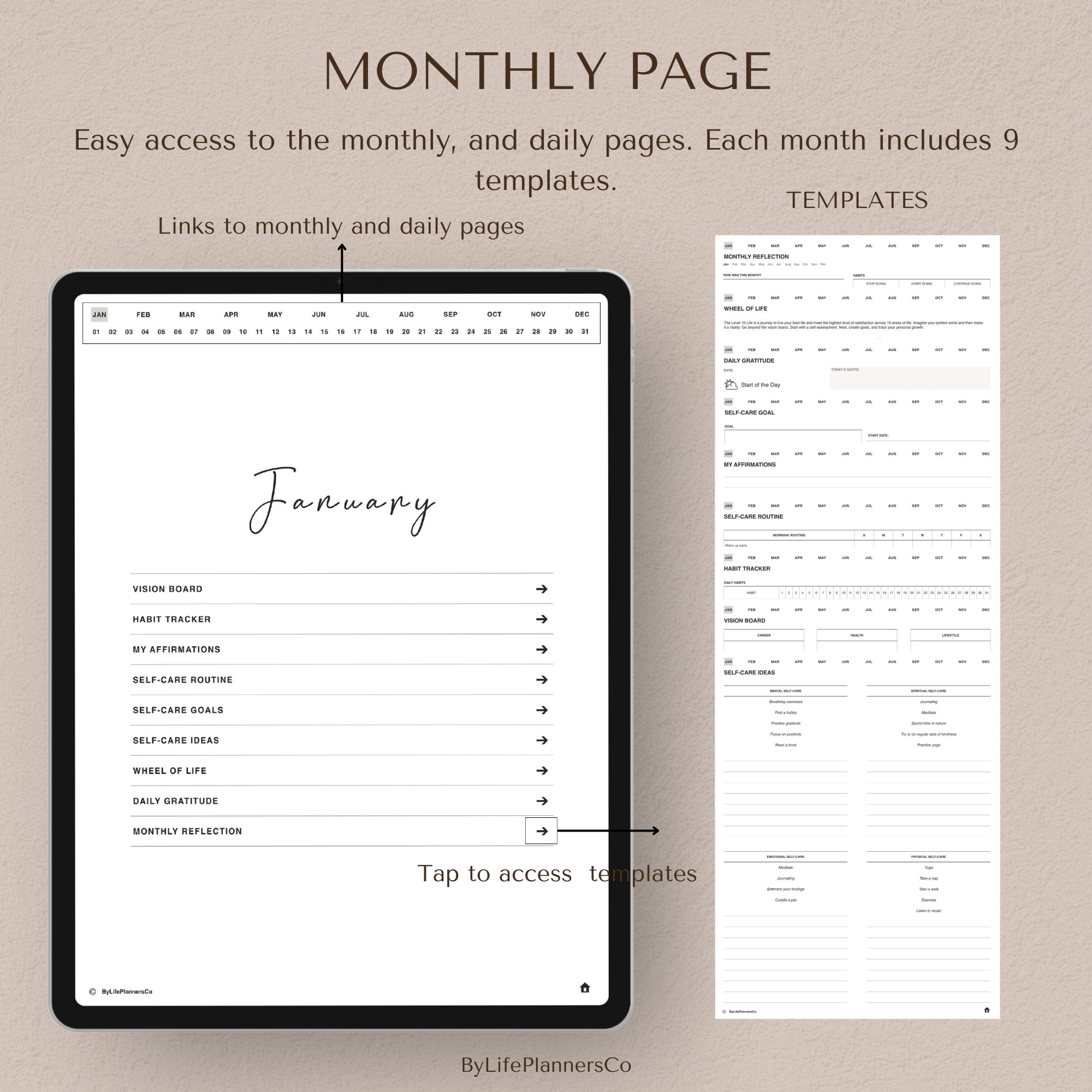 Digital Self-care Journal, Wellness Planner for Goodnotes (ipad) - Etsy