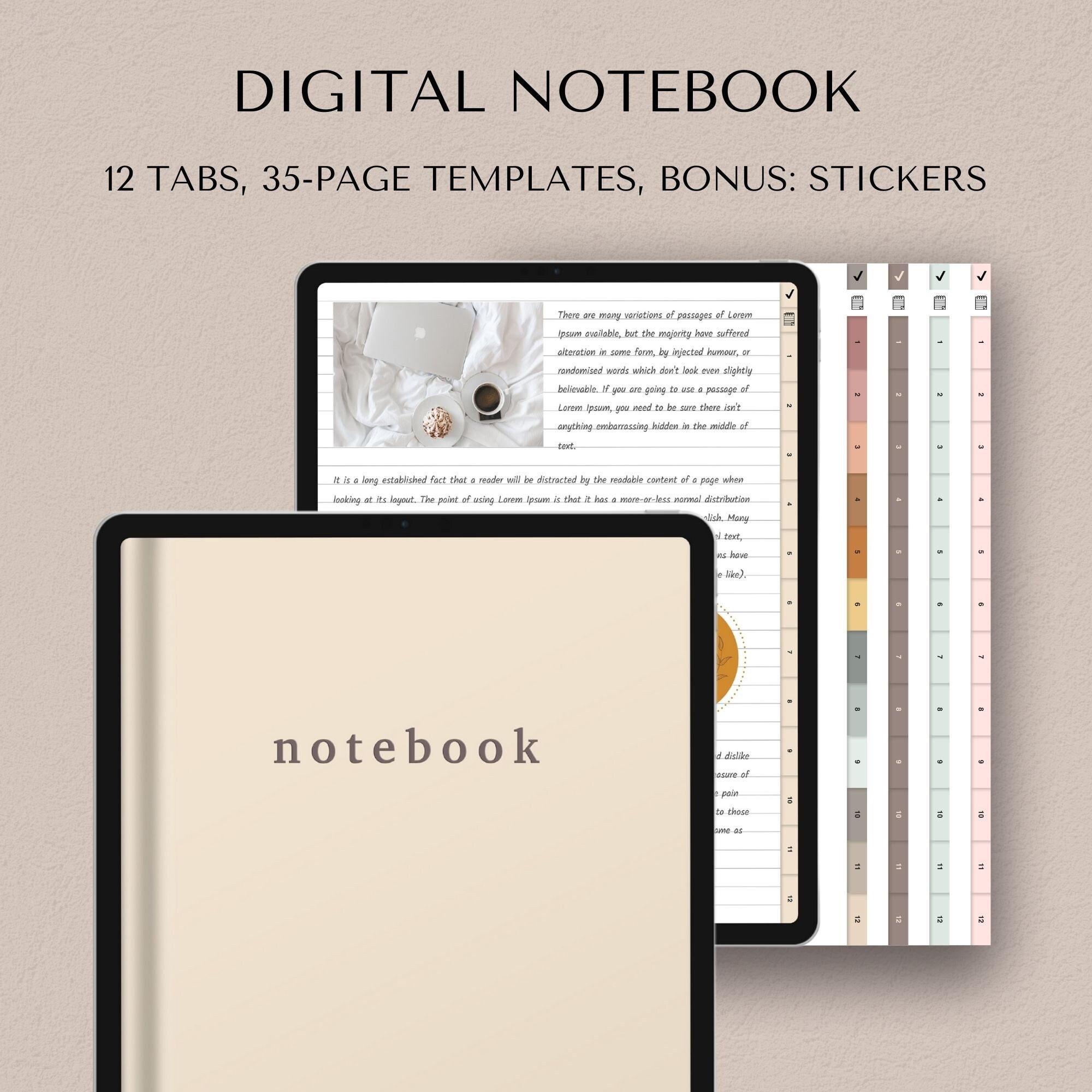 Digital Notebook, Goodnotes Notebook, Hyperlinked Student Note Taking ...