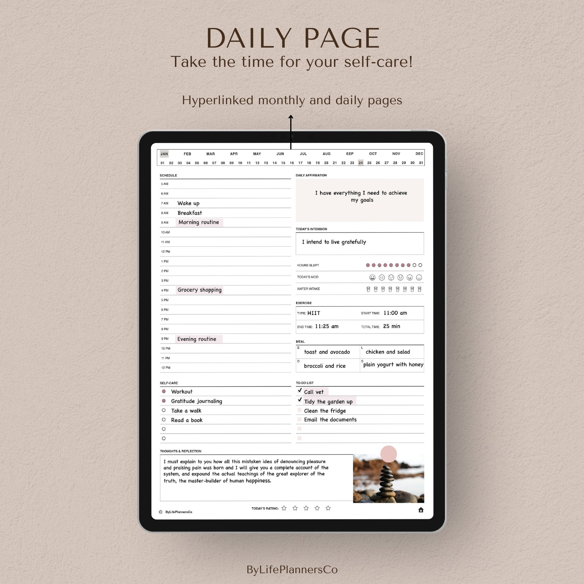 Digital Self-care Journal, Wellness Planner for Goodnotes (ipad) - Etsy