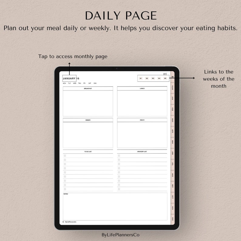 Weekly Meal Planner, Digital Meal Planner, Meal Plan Template, Meal ...