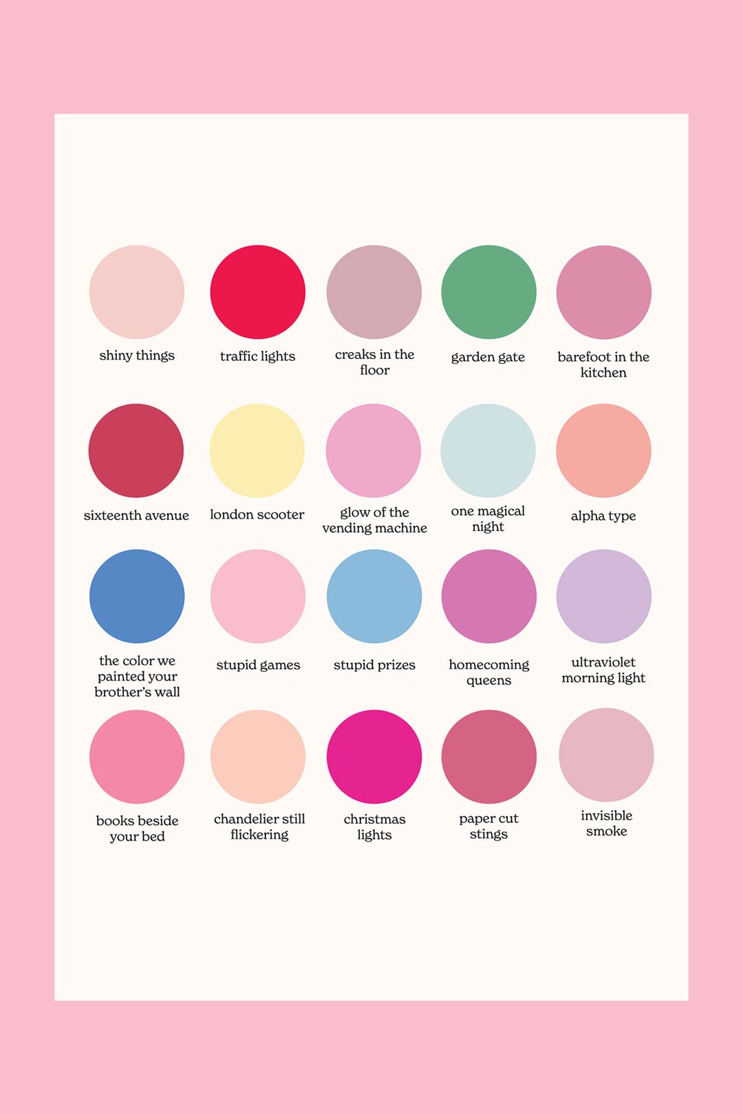 Lover Digital Print Color Palette Taylor Swift Wall Art Home Decor - Etsy
