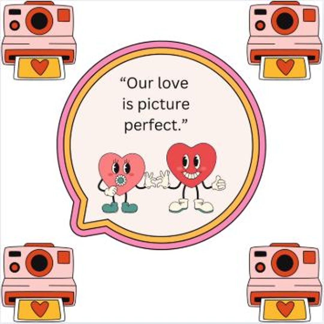 Valentine's Day Ecard With Camera Emoji, Valentine's Day Digital ...