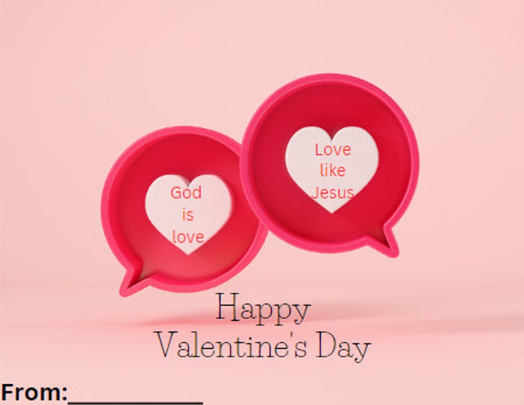 Christian Conversation Hearts Printable Card, Valentine's Day Card, PNG ...