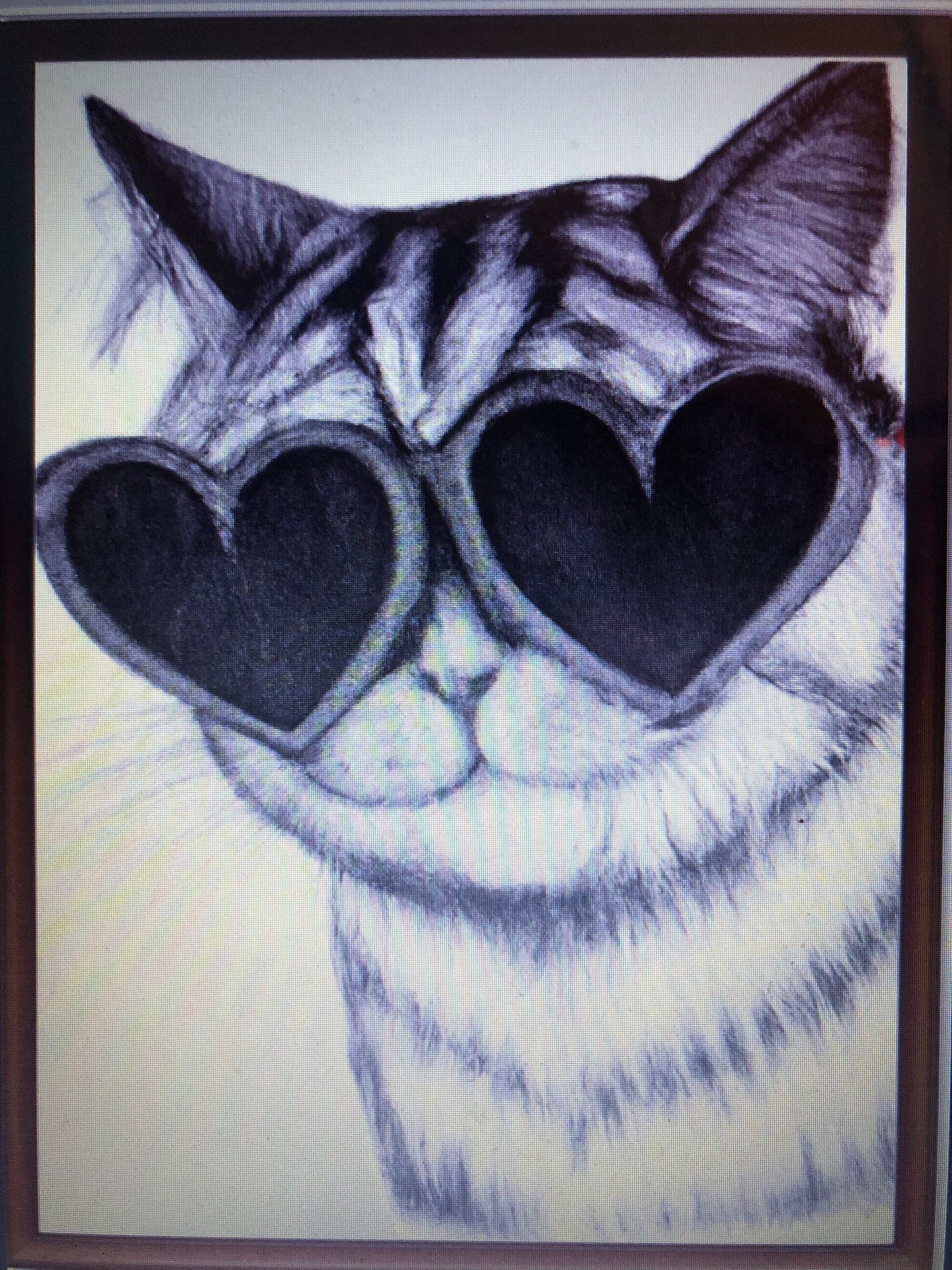 Cat Love Digital Printable Product, Valentines Day Gift, Digital Poster ...