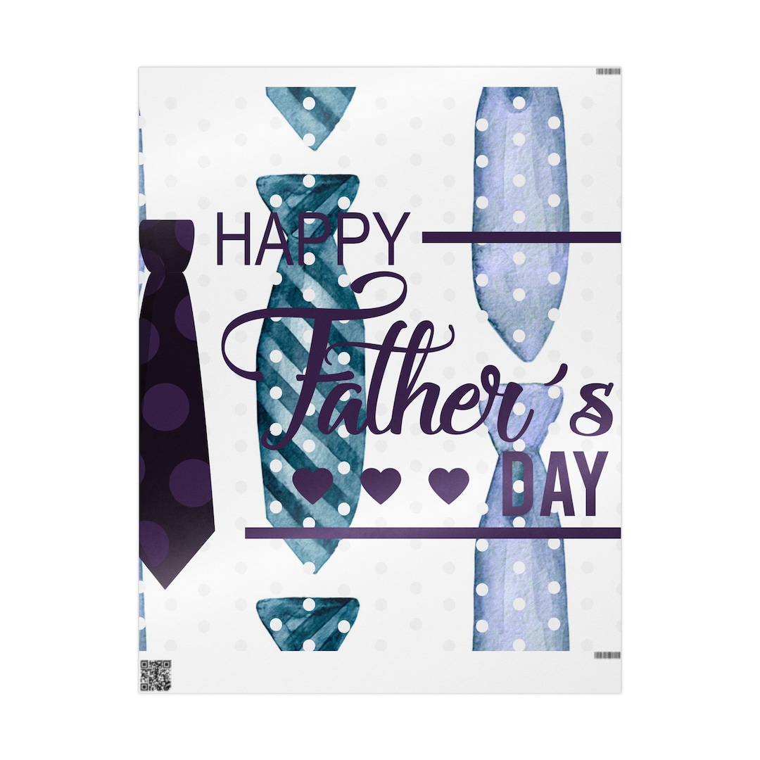Father's Day Wrapping Papers With Polka Dots, Father's Day Gift ...
