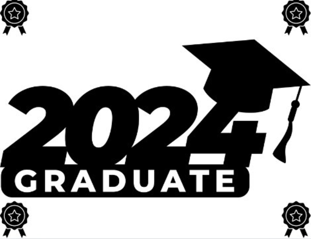 2024 Graduate PNG File, Graduation Digital Post Card, Greeting Card ...