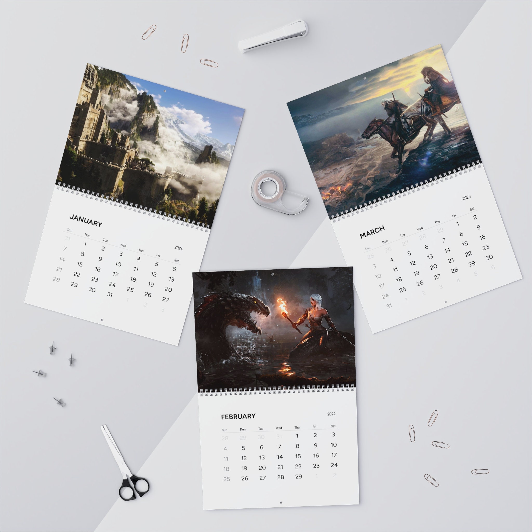 The Witcher Wall Calendar 2024 - Etsy