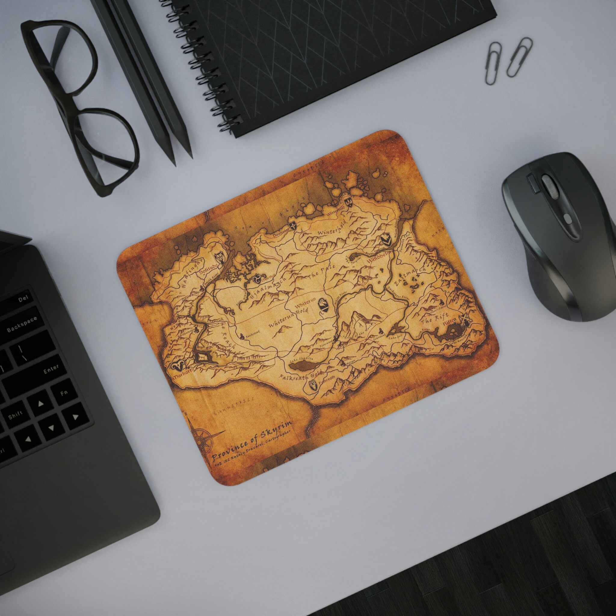 Map of Skyrim Desk Mouse Pad - Etsy UK