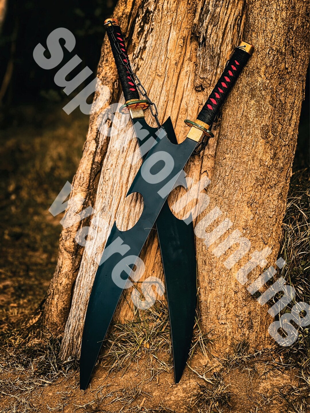 Double Anime Sword, Anime Cosplay, Handmade Anime Training Sword, Real ...