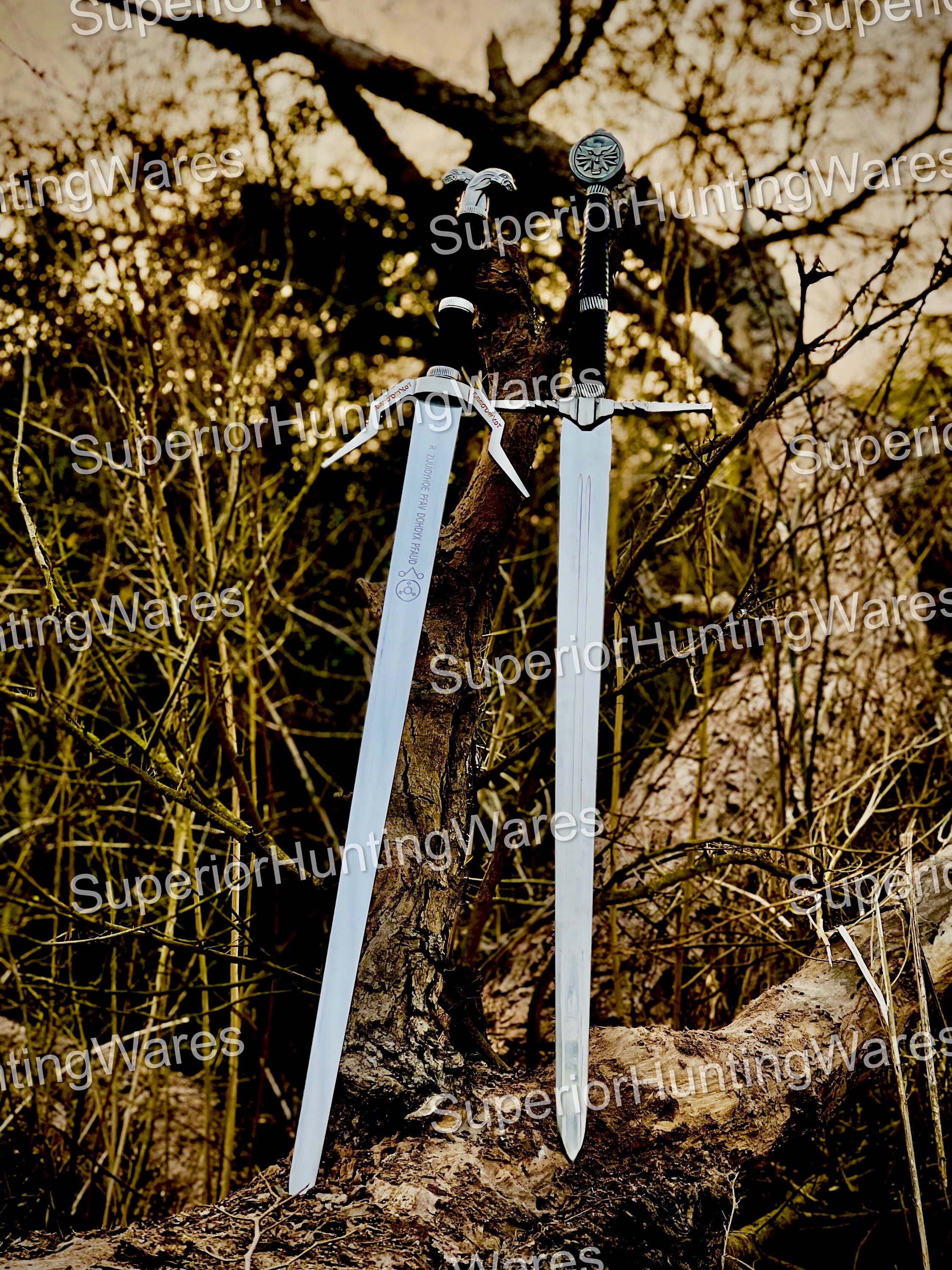 The Witcher Wild Hunt Swords, Geralt of Rivia Cosplay Swords, White ...