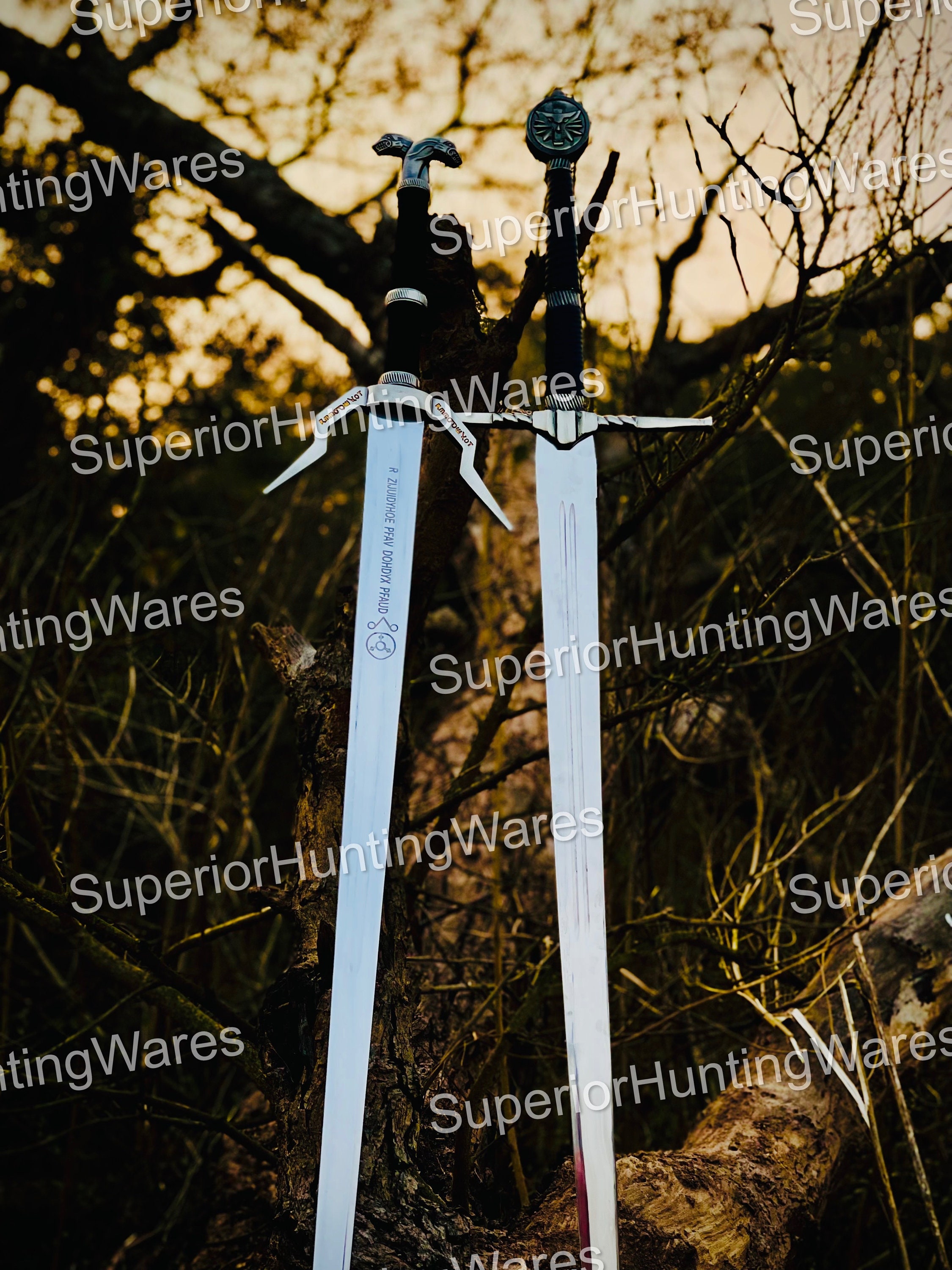 The Witcher Wild Hunt Swords, Geralt of Rivia Cosplay Swords, White ...