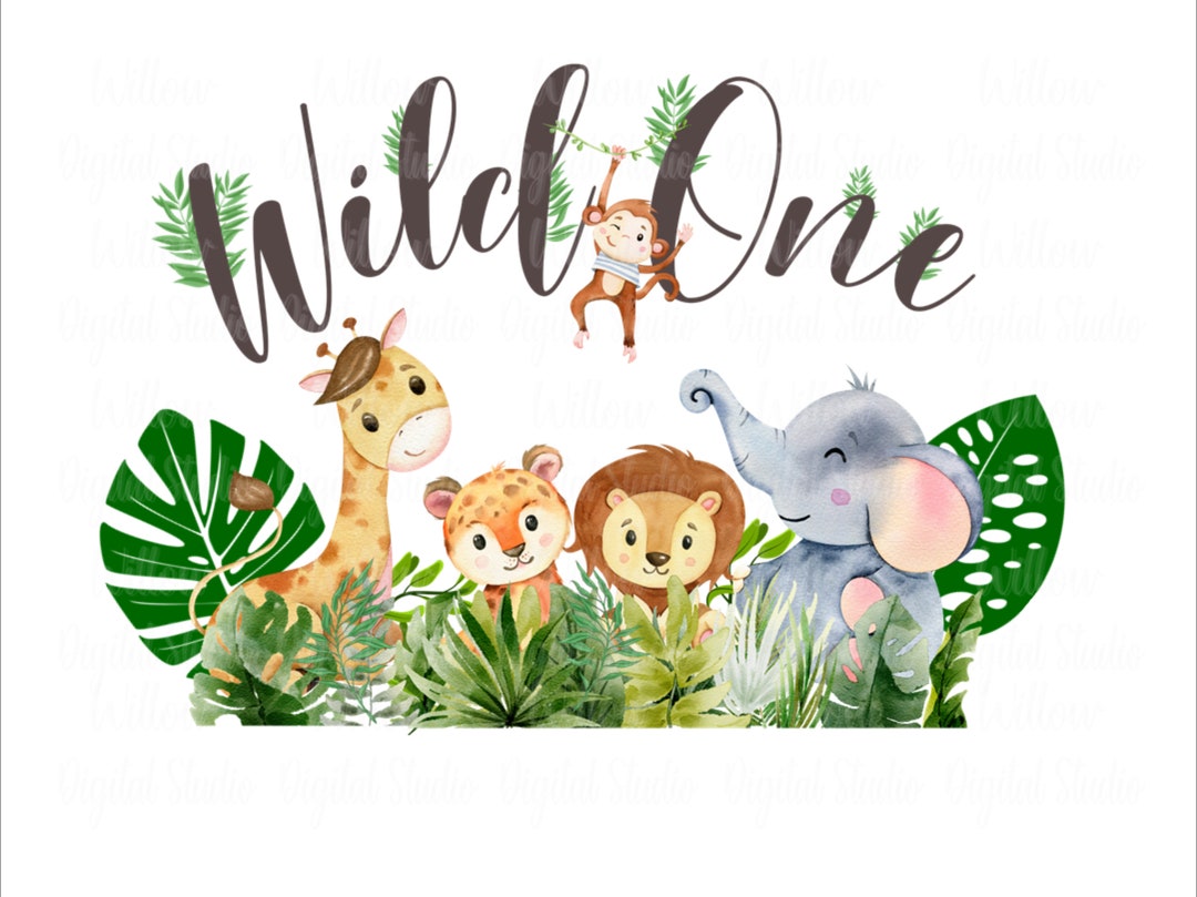 Cute Safari Wild One Digital Design Download ~ Sublimation PNG Image ...
