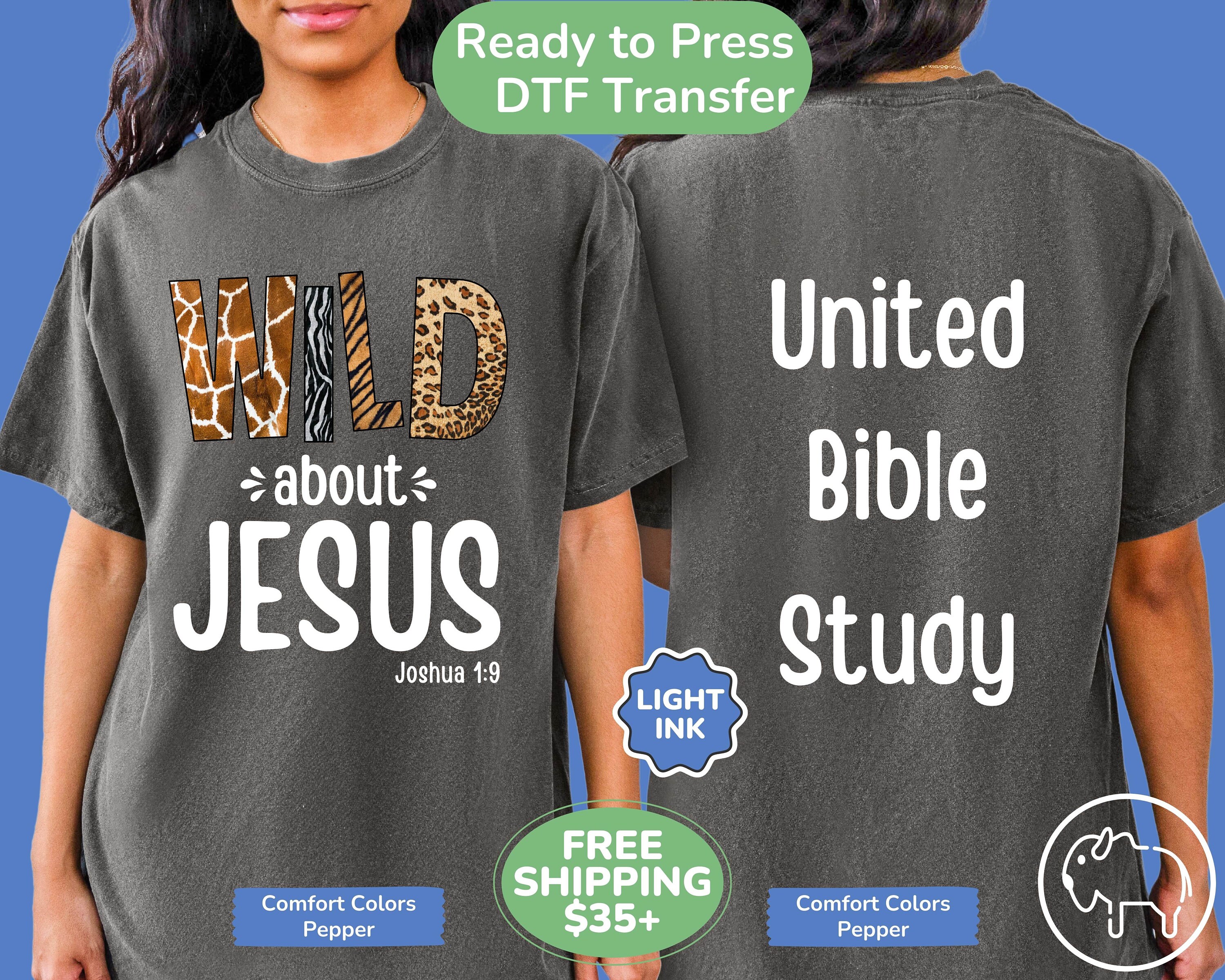 Custom Front and Back Bible Verse DTF Transfer for Church Group ...