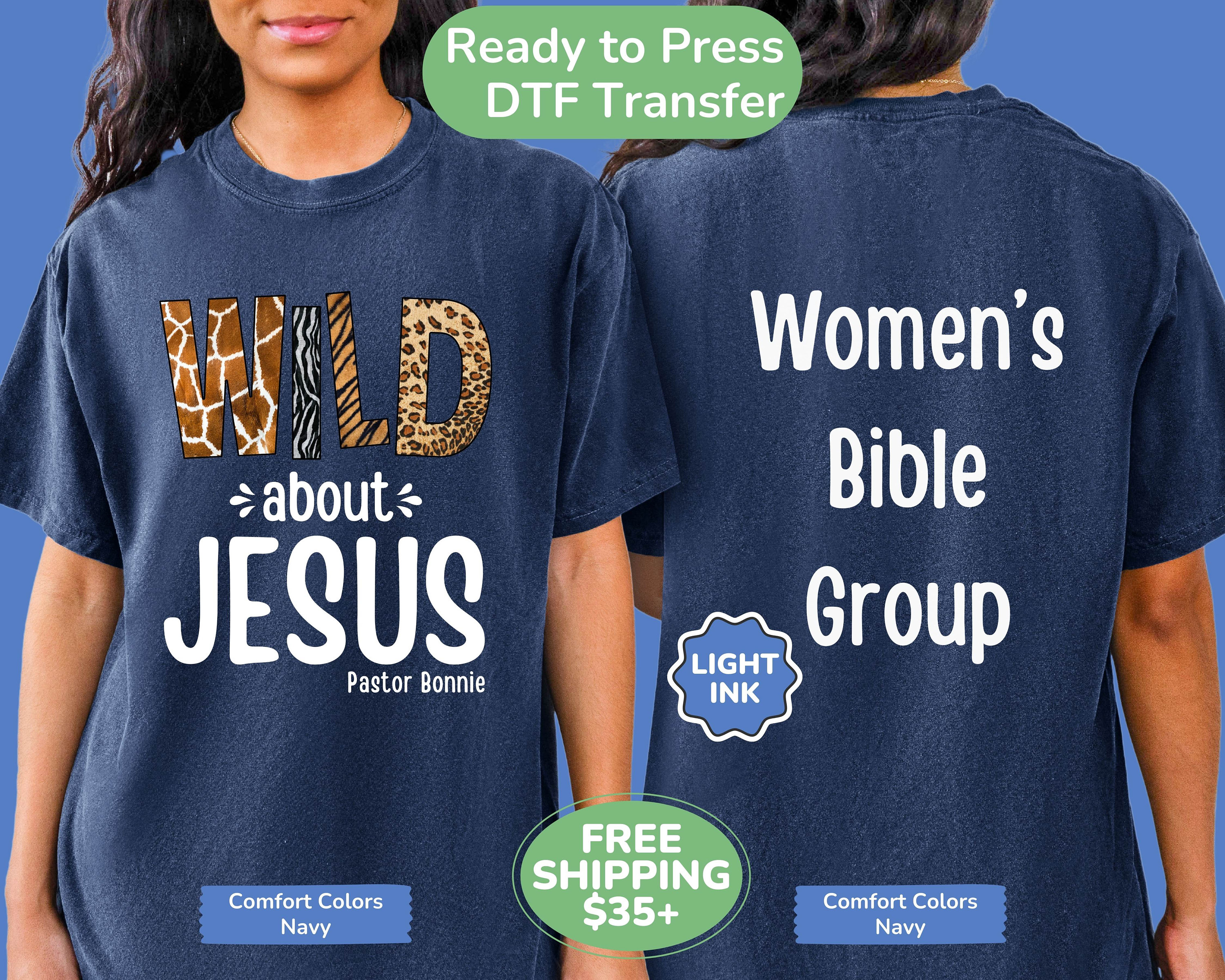Custom Front and Back Bible Verse DTF Transfer for Church Group ...