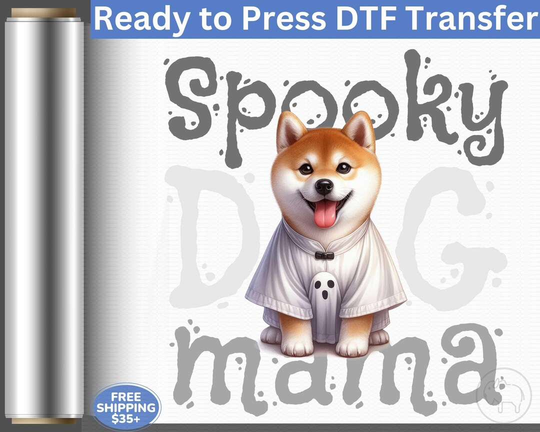 Shiba Inu Spooky Dog Mama Direct to Film Transfer, Sheba Inu Dog Mom ...