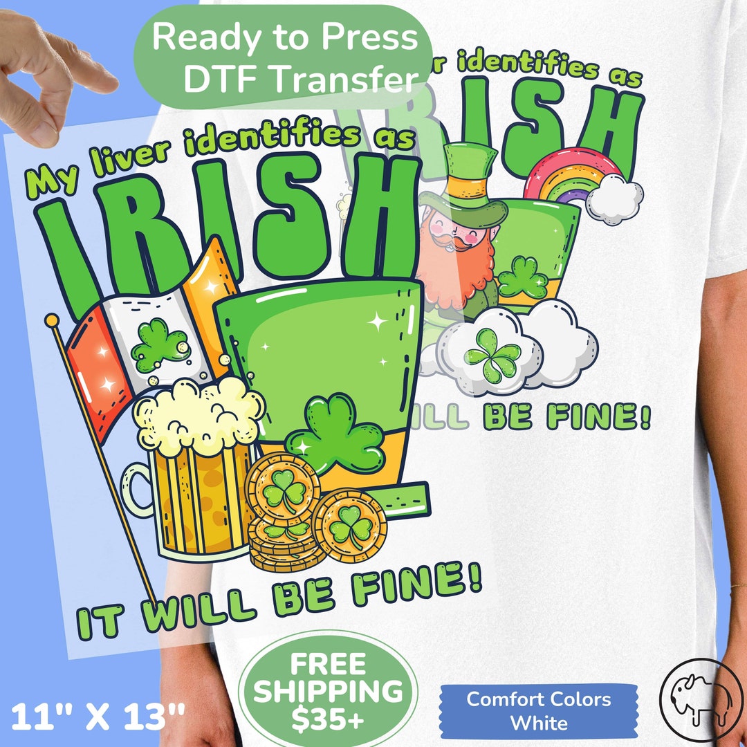 Funny St. Patrick's Day Ready to Press Direct to Film Transfer ...