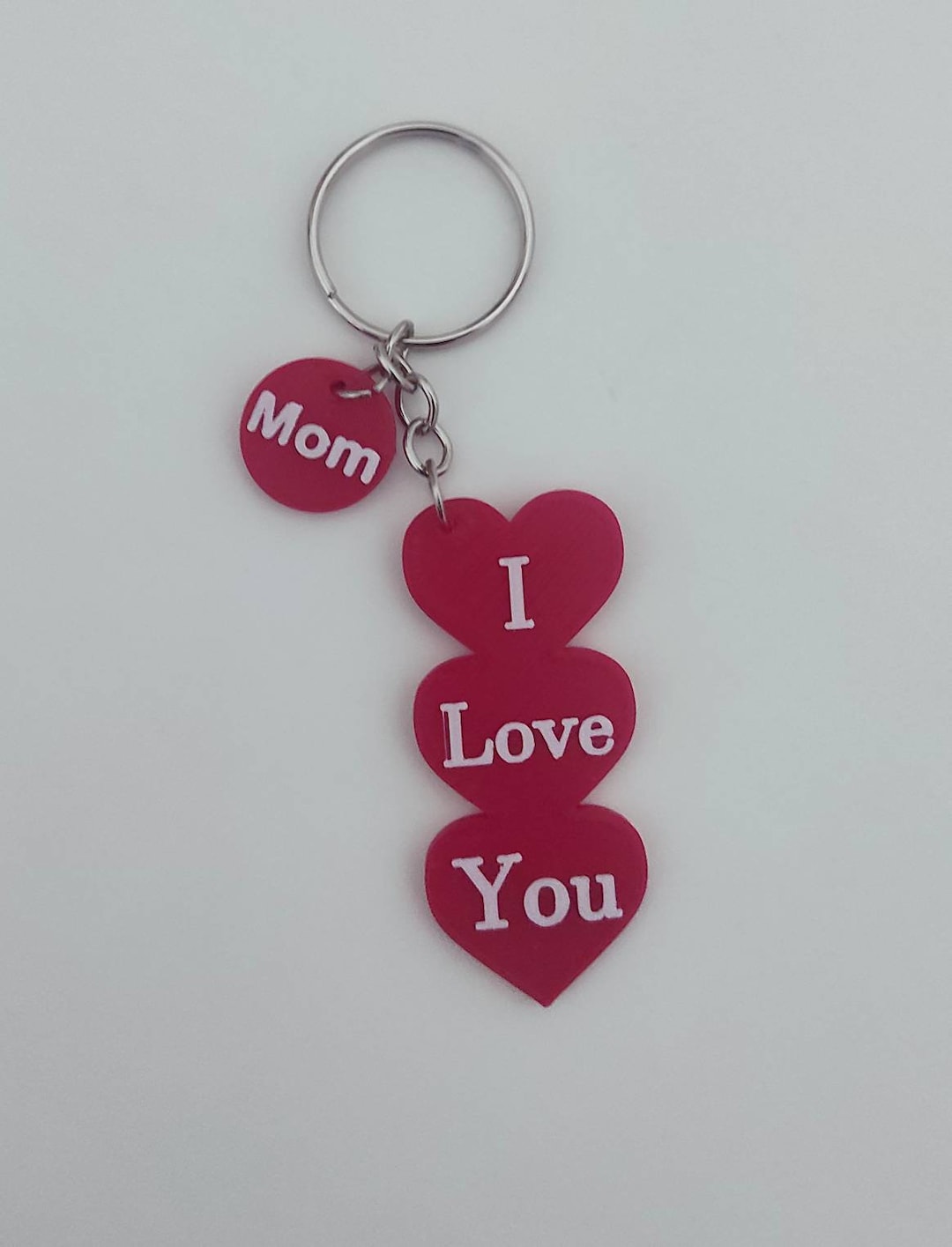 Mothers Day Gift STL File, I Love You Keychain STL File for 3d Printing ...