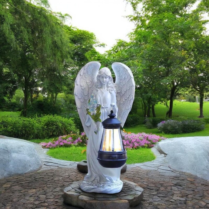 Solar Garden Angel Statue - Etsy