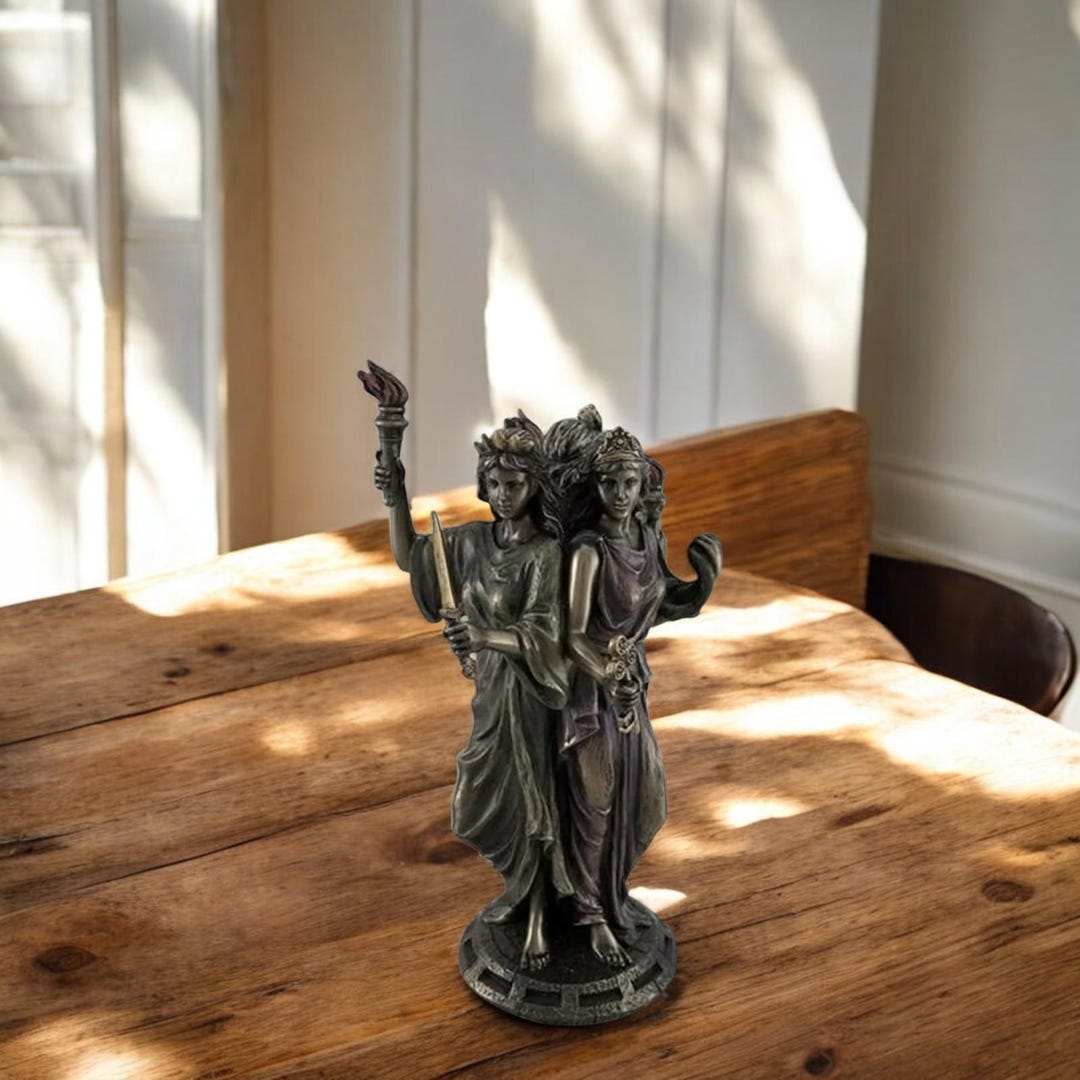Triple Form Hecate Greek Goddess Statue - Resin Religious Sculpture - Etsy