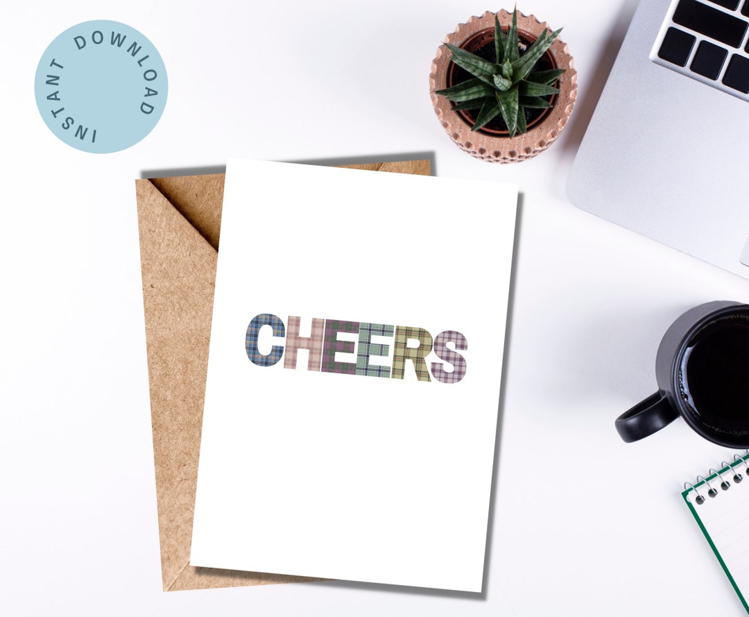 Scottish Inspired Thank You Card, Greeting Card, Scottish Tartan, Gifts ...