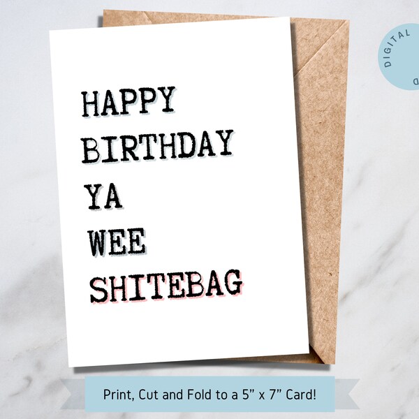 Scottish Bday Card - Etsy