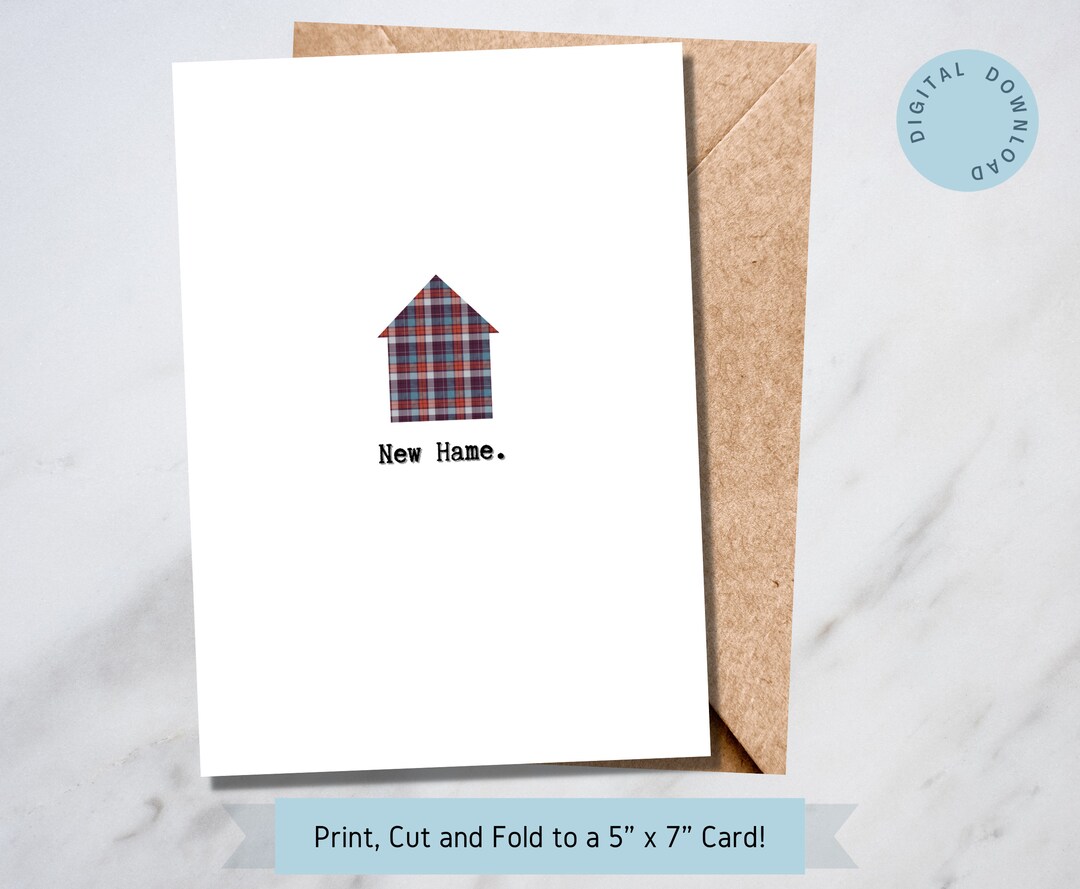 Scottish Inspired New Home Card, Scottish Tartan, Scottish Gift ...