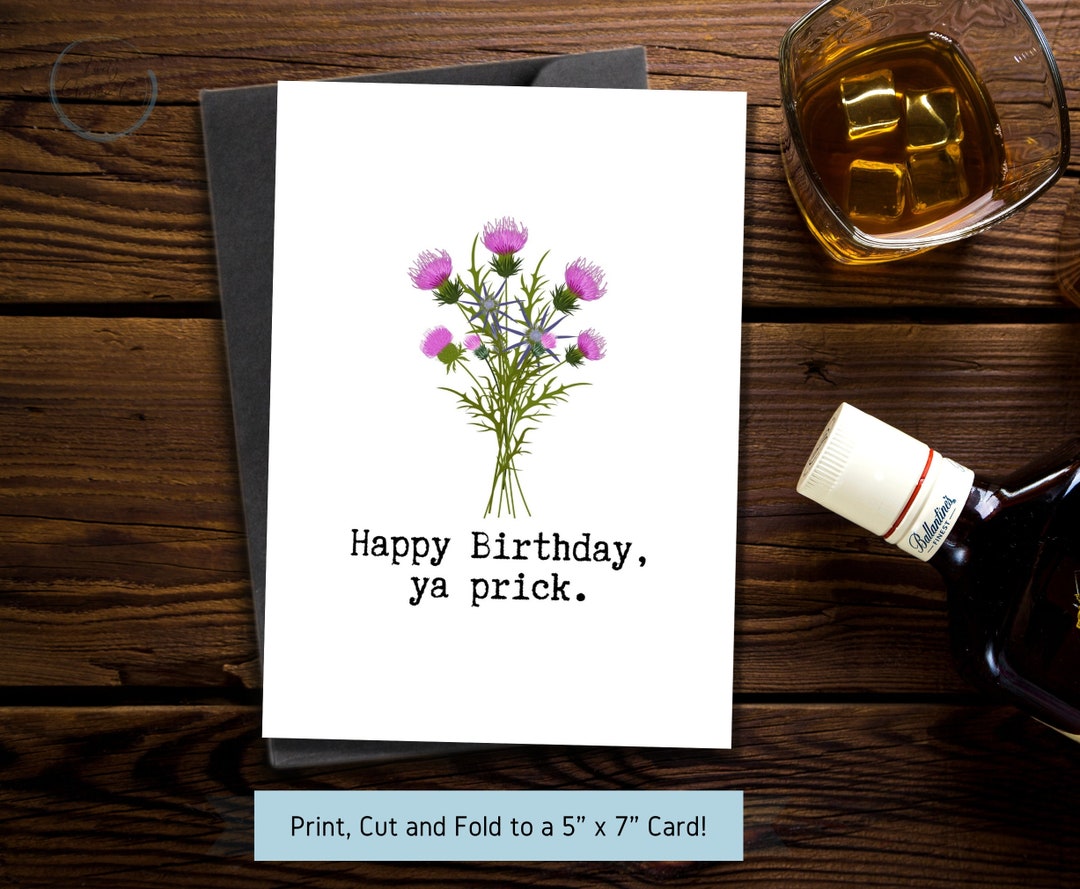 Hilarious Scottish-inspired Printable Card, Funny Birthday Card ...