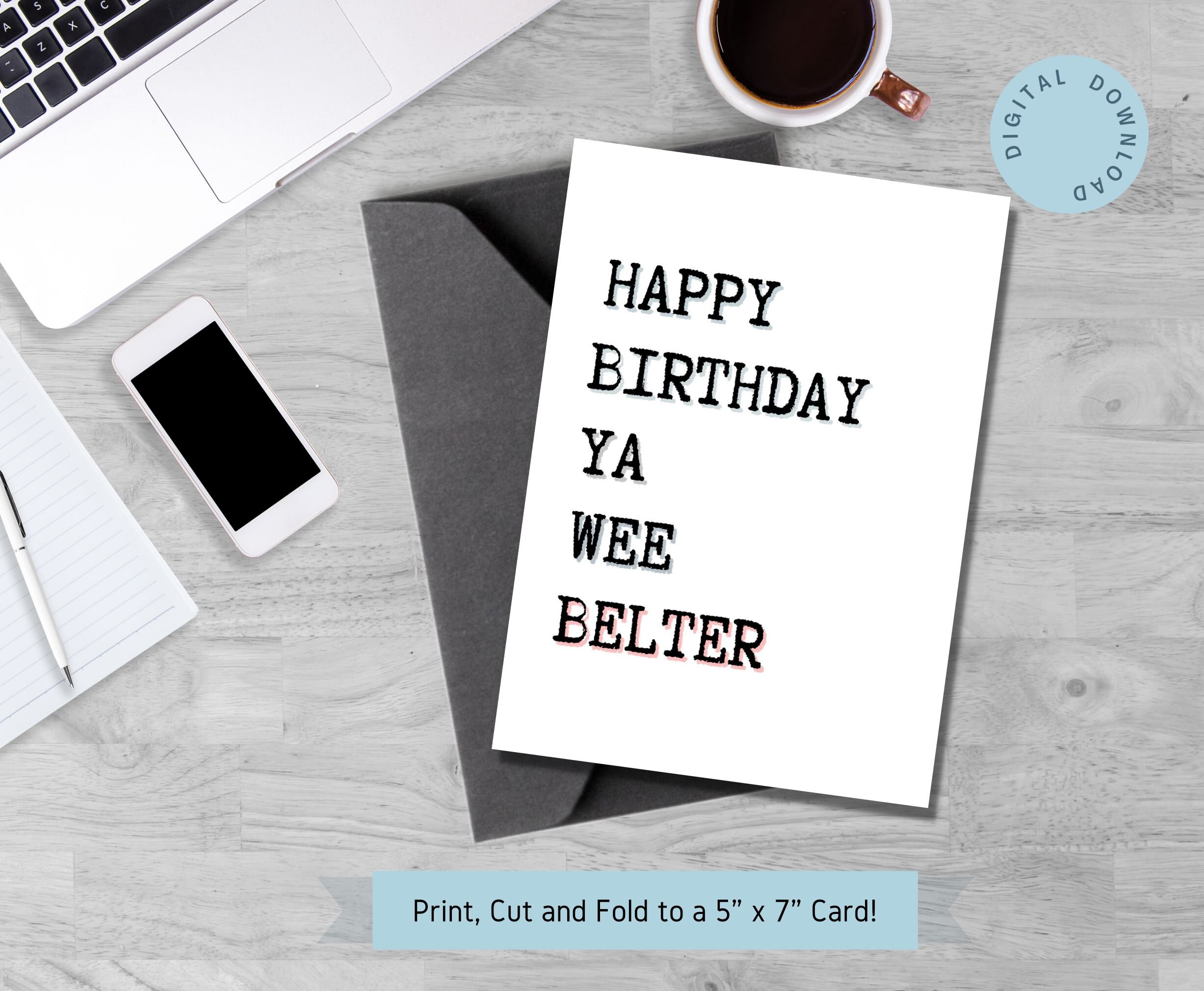 Funny Scottish Birthday Card, Scottish Gift, Gifts for Him, Bday Card ...