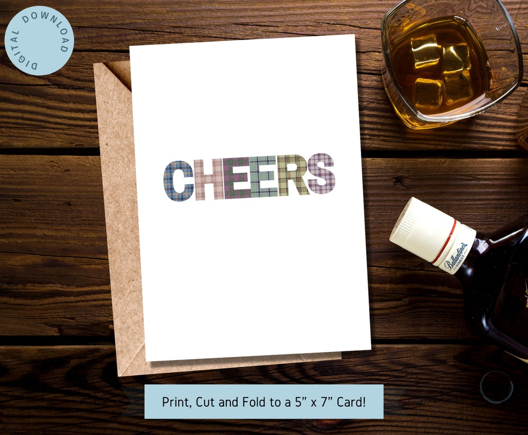 Scottish Inspired Congratulations Card, Greeting Card, Scottish Tartan ...