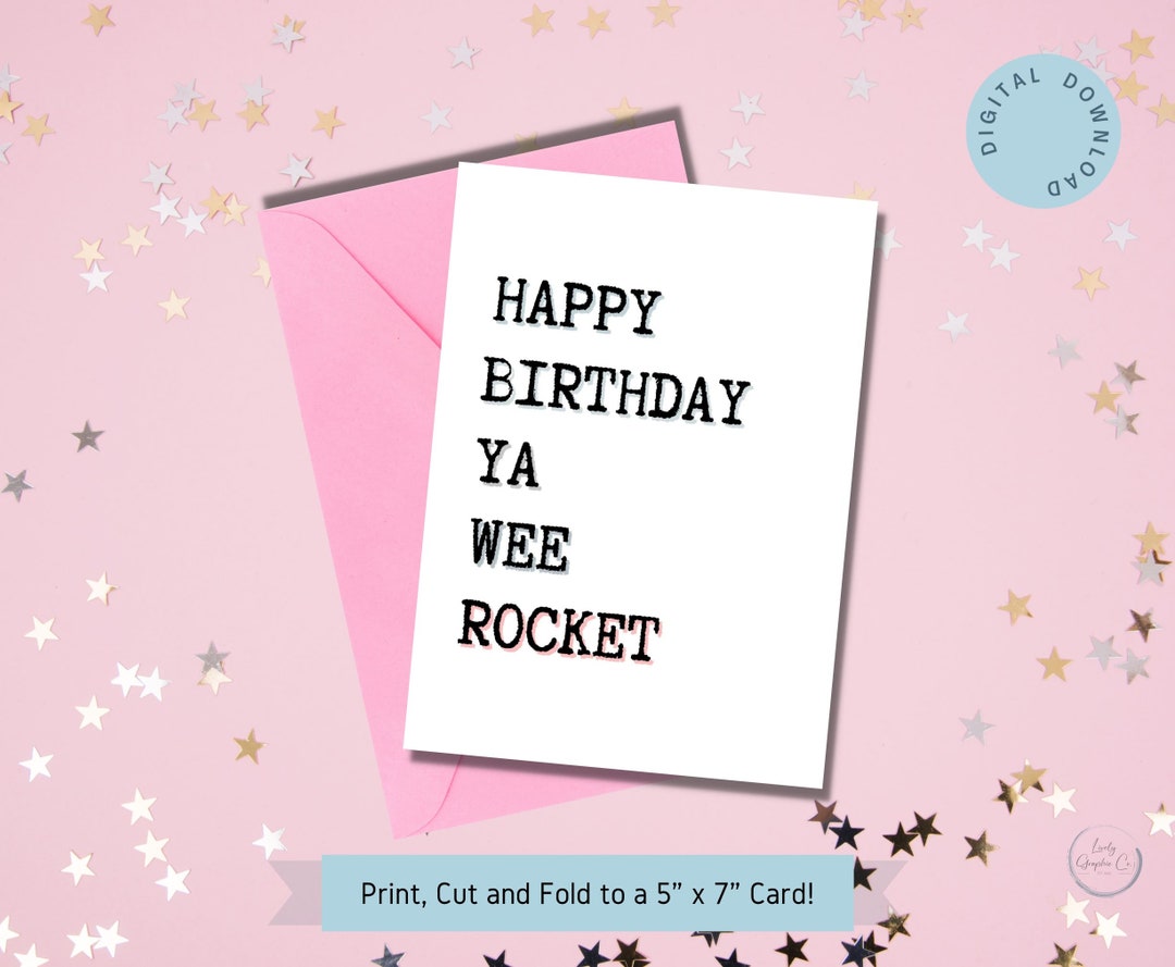 Funny Scottish Birthday Card, Scottish Gift, Funny Gift, Bday Card ...