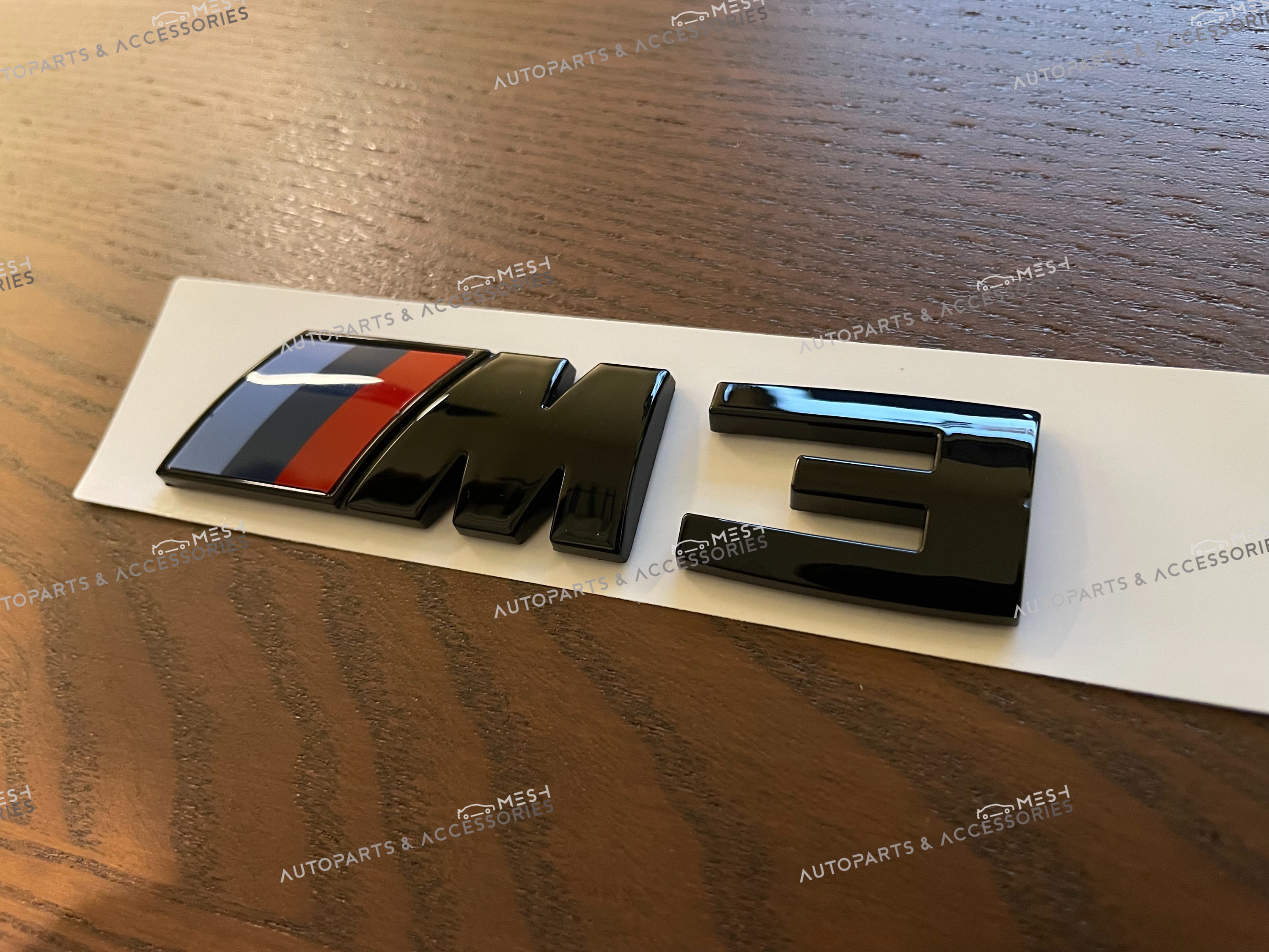 M3 Badge BMW F80 M3 Replacement Gloss Black Trunk Emblem Badge (OEM+)