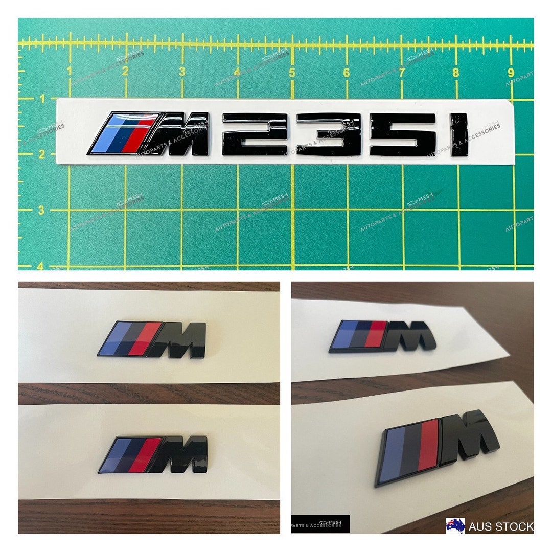Gloss Black M235i Set M Fender Trunk Sticker Decal Badge Emblem for BMW ...