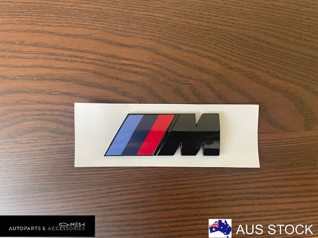 Gloss Black M Badge Emblem for BMW M Power Fender Side Trunk Sticker ...