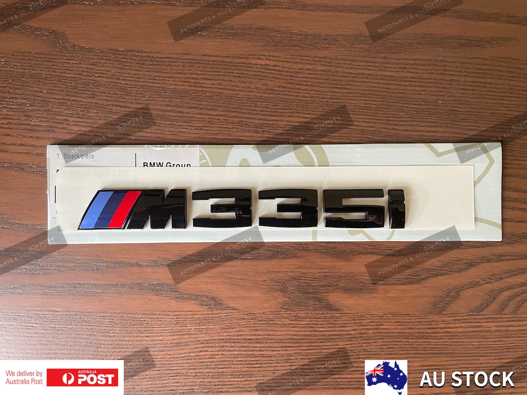 Gloss Black M335i Trunk Tailgate Sticker Decal Badge Emblem - Etsy