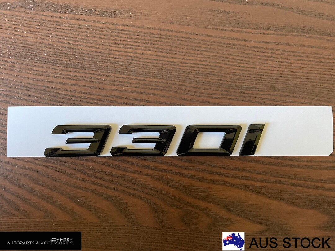 Gloss Black 330i Trunk Rear Sticker Badge Emblem for BMW E46 E90 E92 ...