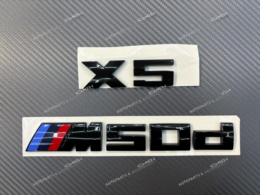 Gloss Black X5 M50d Badges Package for BMW X5 G05 F15 Custom Gift ...