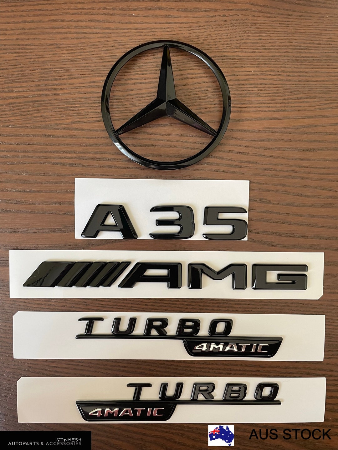 Gloss Black A35 AMG Trunk Tailgate Logo Emblem Badge for Mercedes Benz ...