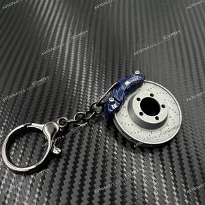 Blue BMW M Power Disc Brake Caliper Rotor Key Ring Keychain Keyring ...