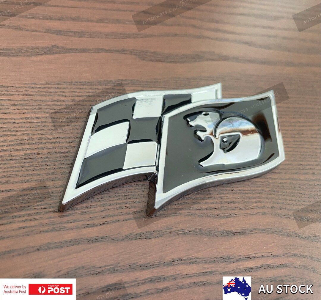 Metal Black HSV Racing Flag Badge Emblem for Holden Commodore GTS R8 ...