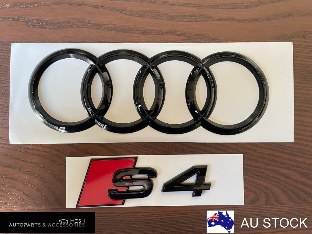 Audi S4 Black Rear Set Boot Trunk Emblem Badge Sticker for Audi A4 S4 ...