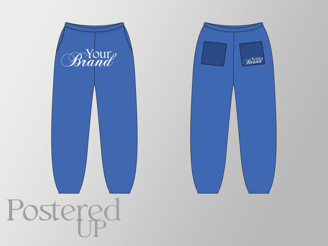 Streetwear Tech Pack Sweatpants Mockup Vector Tech Pack Template ...