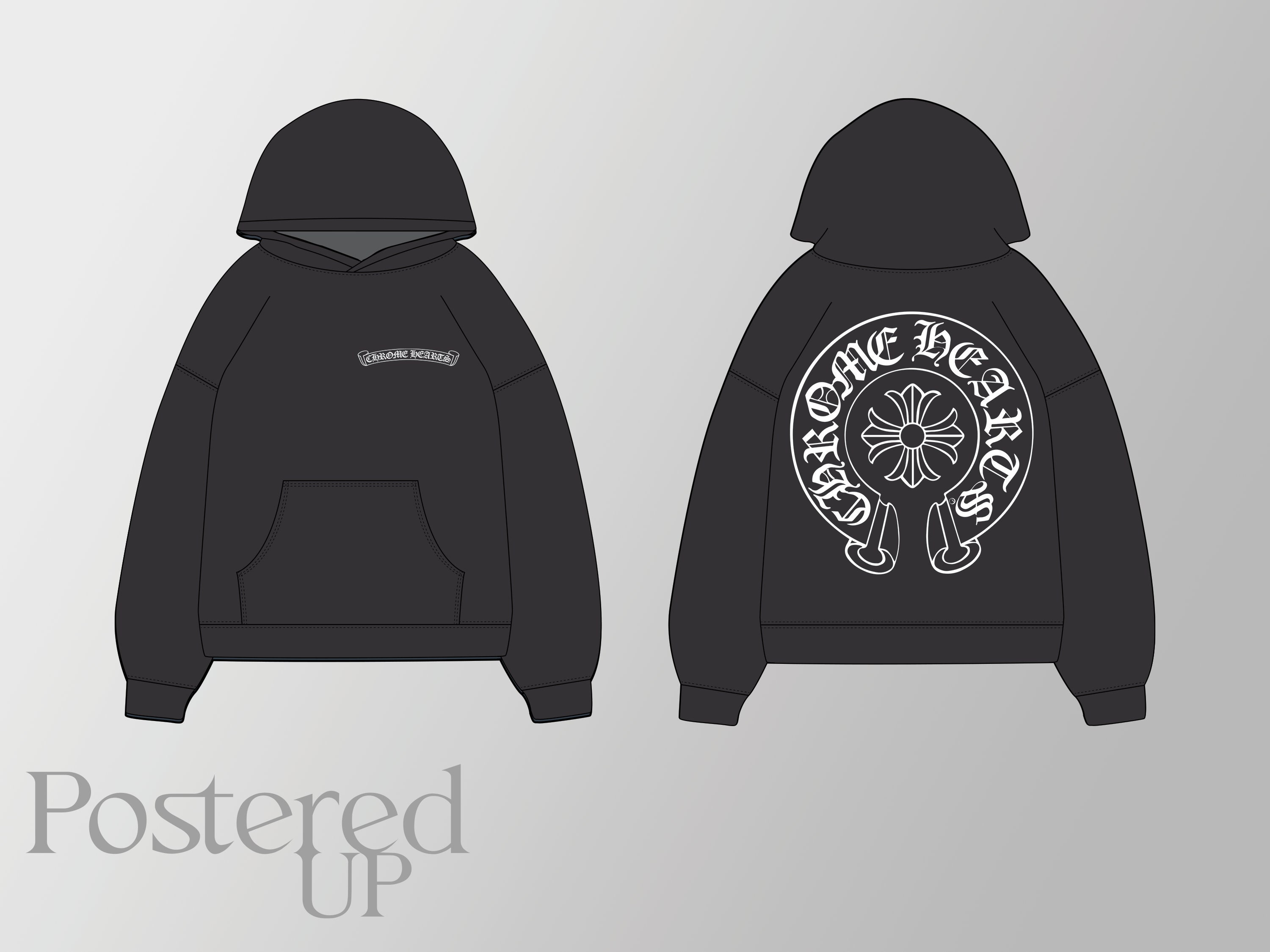 Streetwear Oversized Hoodie Vector Tech Pack Template Illustrator ...