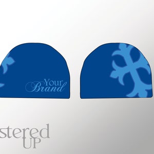 Beanie Vector Mockup Tech Pack Streetwear Adobe Illustrator Template ...