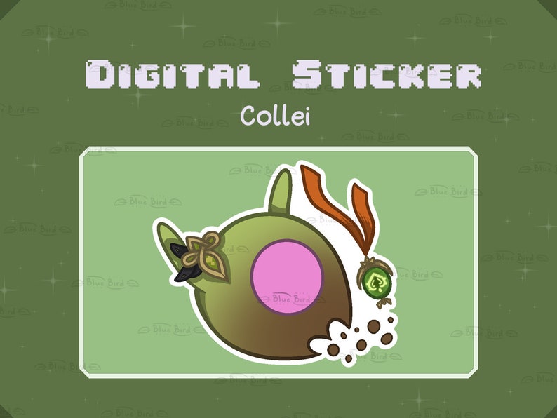 Genshin Impact Collei Mini Seelie Digital Sticker - Etsy